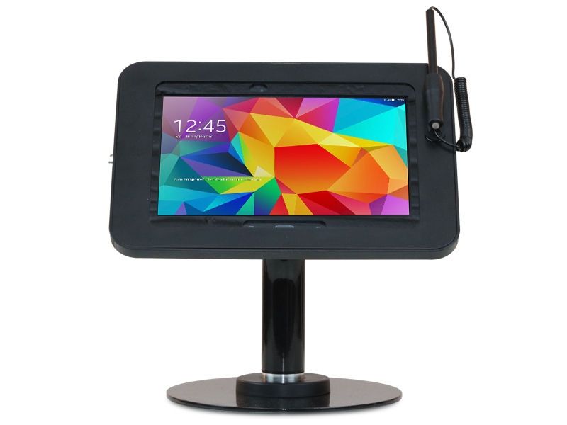 Stylet Signature - Cordon Antivol & Support Adhesif - Noir - Tablette Store